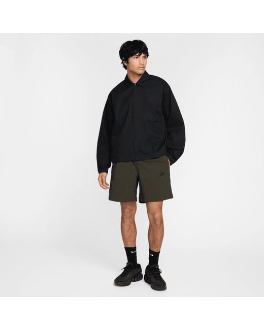 Nike Sportswear Tech Button-Down Top in Black for Men | Lyst