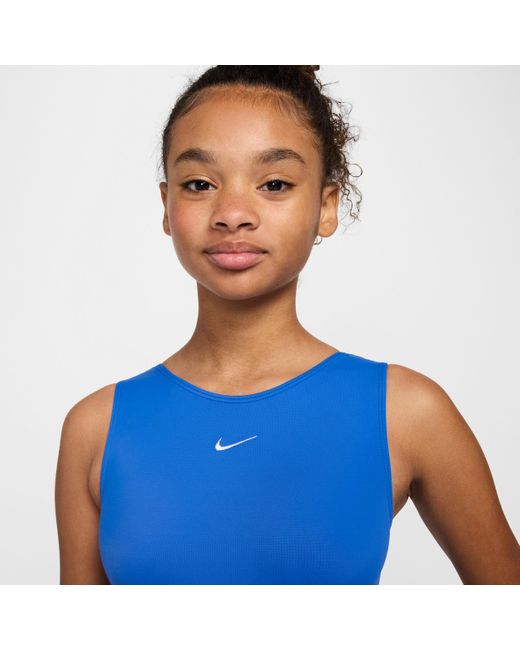 Nike Gymnastics Basic Performance Leotard in Blue | Lyst