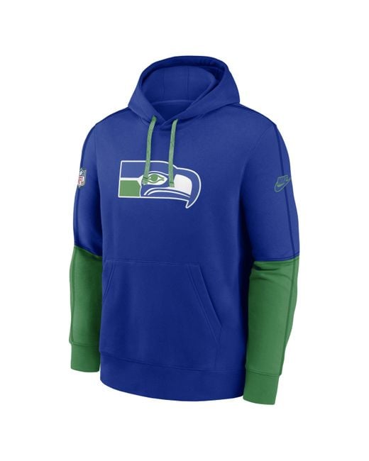 Nike Seattle Seahawks Logo Team Issue Club Nfl Pullover Hoodie in Blue ...