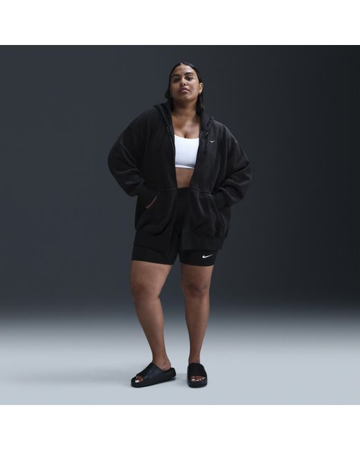 Nike Sportswear Phoenix Plush Oversized Cozy Fleece Full-Zip Hoodie (Plus Size) in Black | Lyst