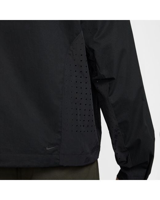 Nike Sportswear Tech Button-Down Top in Black for Men | Lyst