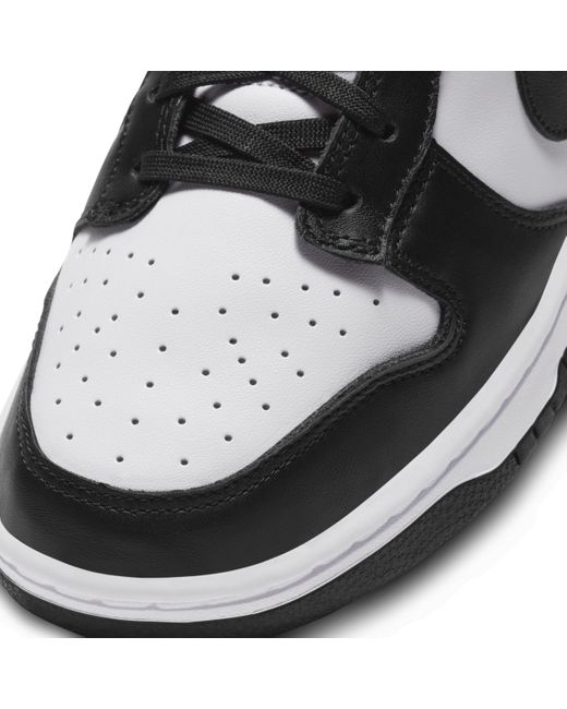 Nike Dunk Low Retro Shoe Leather in Black for Men | Lyst