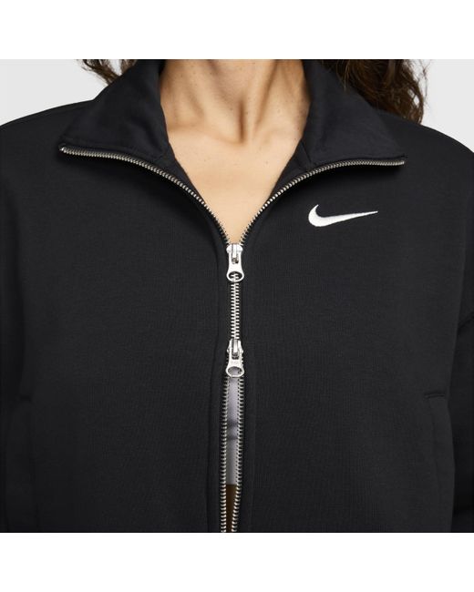 Nike Sportswear Phoenix Fleece Oversized Track Jacket in Black | Lyst