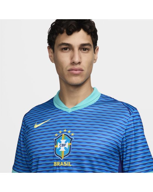 Nike Brazil 2024 Stadium Away Dri-Fit Soccer Replica Jersey in Blue for ...