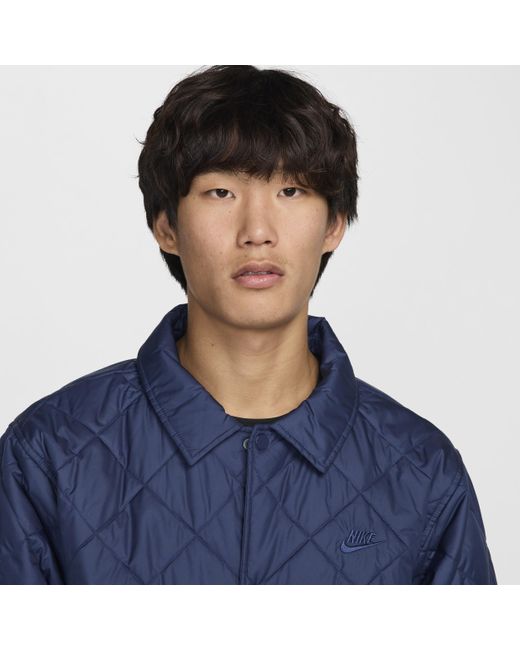 Nike Club Lightweight Quilted Therma-Fit Insulated Jacket in Blue for ...