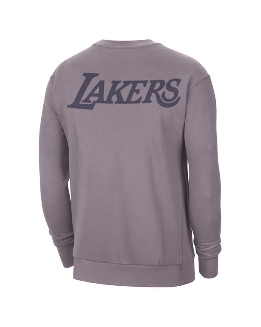 Nike Nike Los Angeles Lakers Courtside ' Nba Fleece Crew-Neck ...
