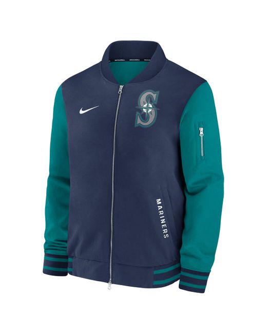 Nike Seattle Mariners Authentic Collection Dugout Mlb Full-Zip Bomber ...