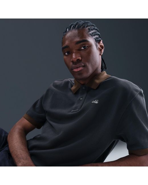 Nike Life Heavyweight Polo in Blue for Men | Lyst