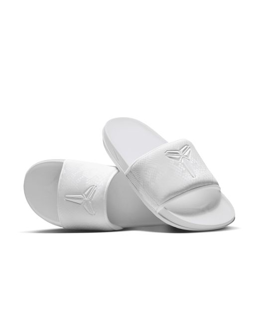 Nike Kobe Offcourt Slides in White for Men | Lyst
