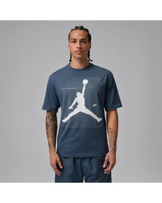 Nike Graphic T-Shirt in Blue for Men | Lyst