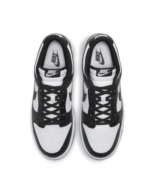 Nike Dunk Low Retro Shoe Leather in Black for Men | Lyst