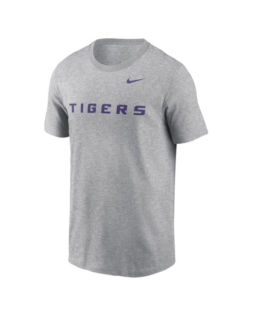 Nike Lsu Tigers Primetime Wordmark College T-shirt in Gray for Men | Lyst