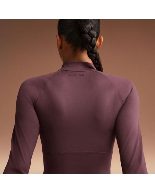 Nike Skims Matte Mock-Neck Full-Zip Jacket in Purple | Lyst