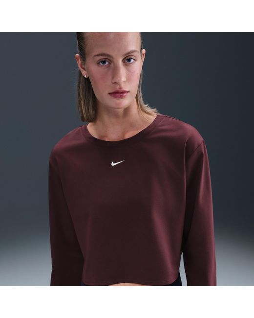 Nike One Dri-Fit Mid Layer in Red | Lyst