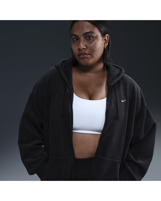 Nike Sportswear Phoenix Plush Oversized Cozy Fleece Full-Zip Hoodie (Plus Size) in Black | Lyst
