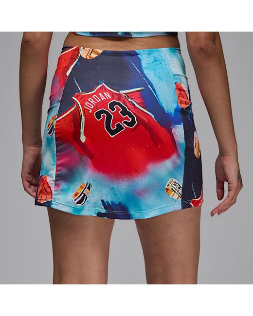 Nike Printed Knit Skort in Blue | Lyst