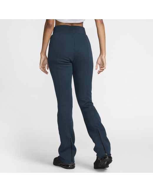 Nike Sportswear Tech Fleece High-waisted Slim Pants in Blue | Lyst