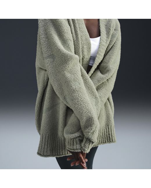 Nike Sportswear Phoenix Cozy Bouclé Oversized Knit Cardigan in Green | Lyst