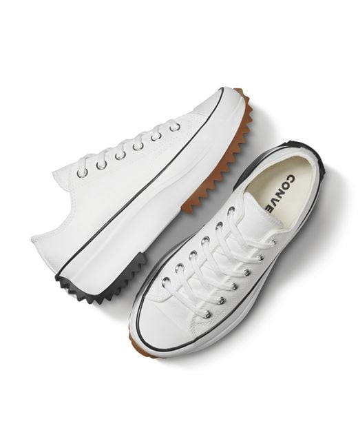 Converse Nike Run Star Hike Platform Shoes in White | Lyst