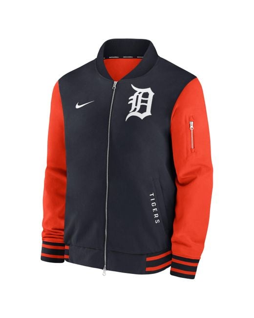 Nike Detroit Tigers Authentic Collection Dugout Mlb Full-Zip Bomber ...