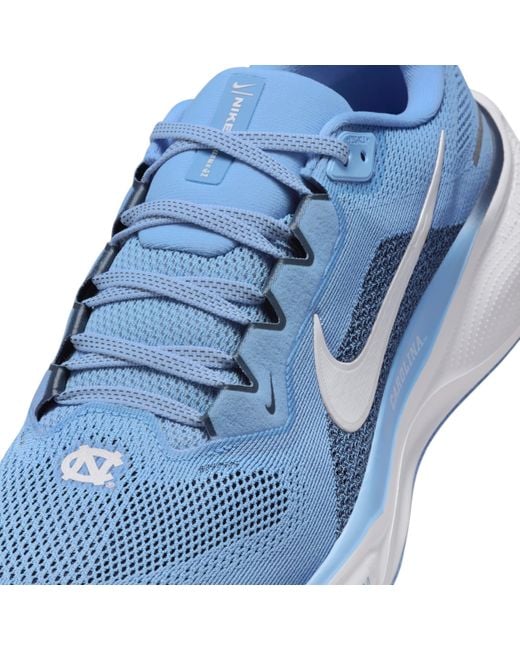 Nike Unc Pegasus 41 College Road Running Shoes in Blue for Men | Lyst