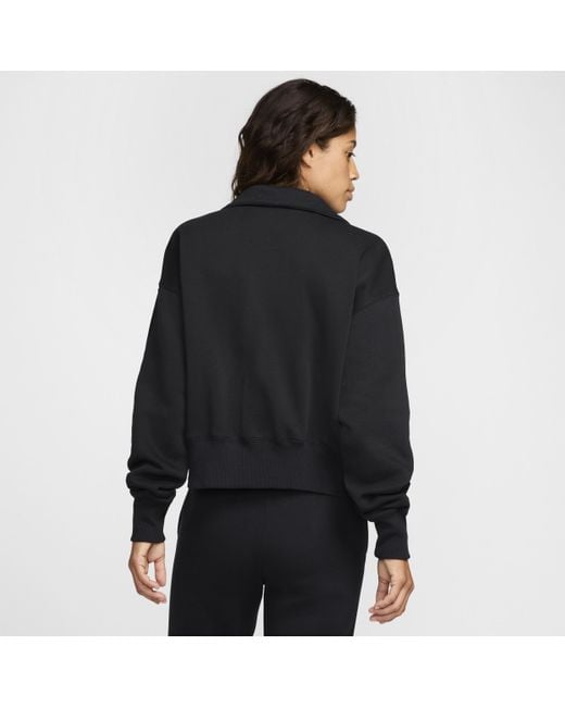 Nike Sportswear Phoenix Fleece Oversized Track Jacket in Black | Lyst