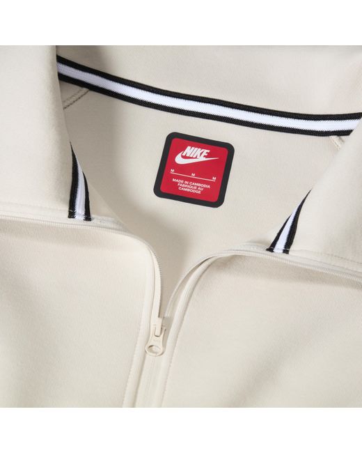 Nike Tech Fleece Half-Zip Top in White for Men | Lyst