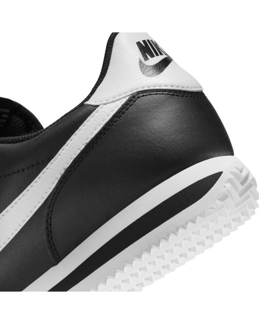Nike Cortez Leather Shoes in Black for Men | Lyst