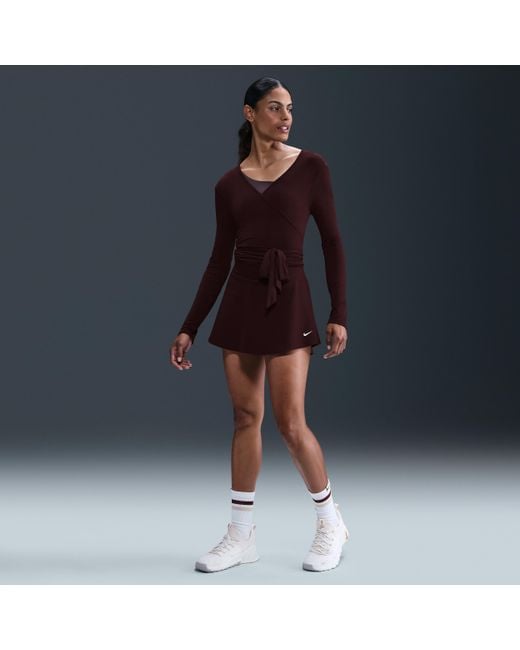 Nike One Dri-Fit Skirt in Blue | Lyst