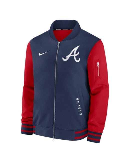 Nike Boston Sox Authentic Collection Dugout Mlb Full-Zip Bomber Jacket in Blue for Men | Lyst