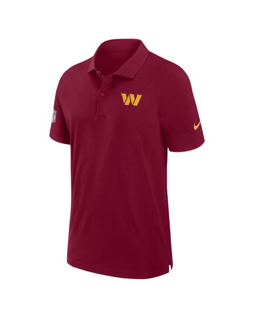 Nike Washington Commanders Sideline Dri-Fit Nfl Polo in Red for Men | Lyst