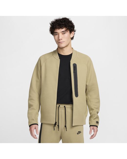 Nike Sportswear Tech Fleece Bomber Jacket in Natural for Men | Lyst
