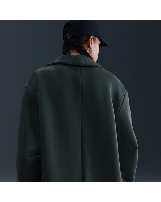 Nike Sportswear Tech Fleece Oversized Duster Jacket in Black | Lyst