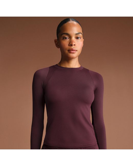 Nike Skims Airy Long-Sleeve Crew-Neck Top in Purple | Lyst