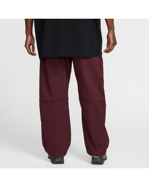 Nike Tech Woven Oversized Pants in Red for Men | Lyst