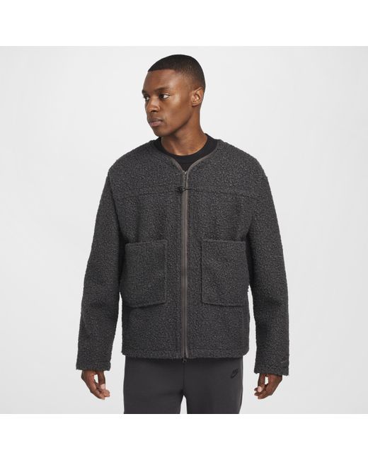 Nike Tech High-Pile Fleece Jacket in Gray for Men | Lyst