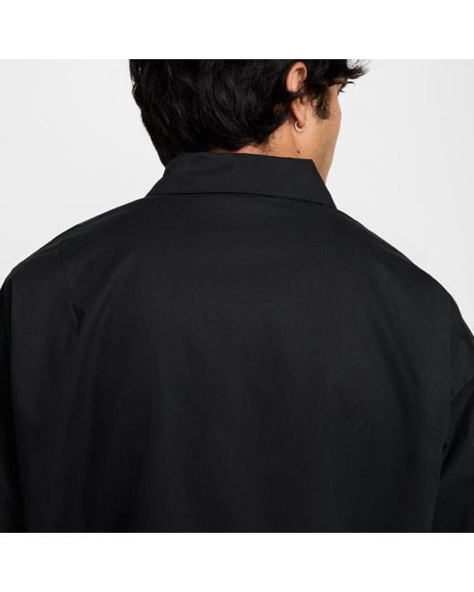 Nike Sportswear Tech Button-Down Top in Black for Men | Lyst