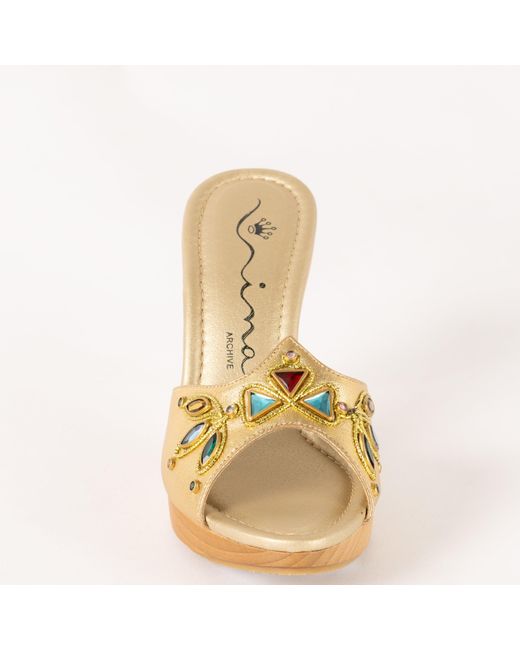 Nina Delight-gold in Metallic | Lyst