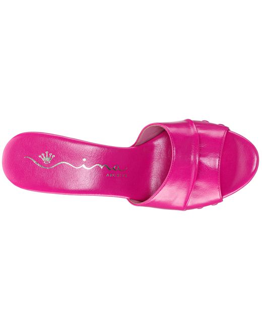 Nina Vibe-hot Pink Slide Sandal On A Platform Bottom | Lyst