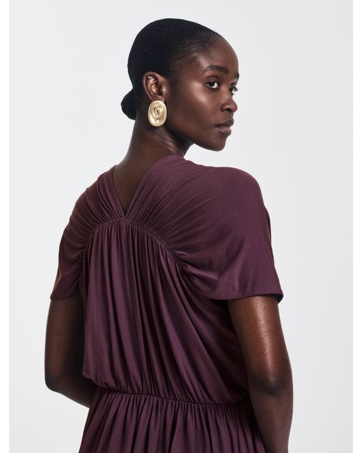 NINETY PERCENT Bythos Reversible Dress In Merlot in Red | Lyst UK