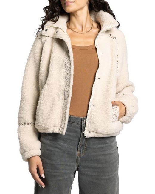Thread Supply Denver Faux Shearling Jacket In Natural Lyst