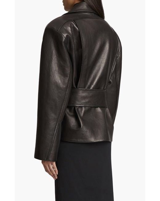 Khaite Oversize Lambskin Open-Front Jacket in Black | Lyst