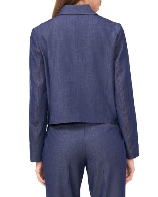 Halogen® Crop Clean Placket Jacket in Blue | Lyst