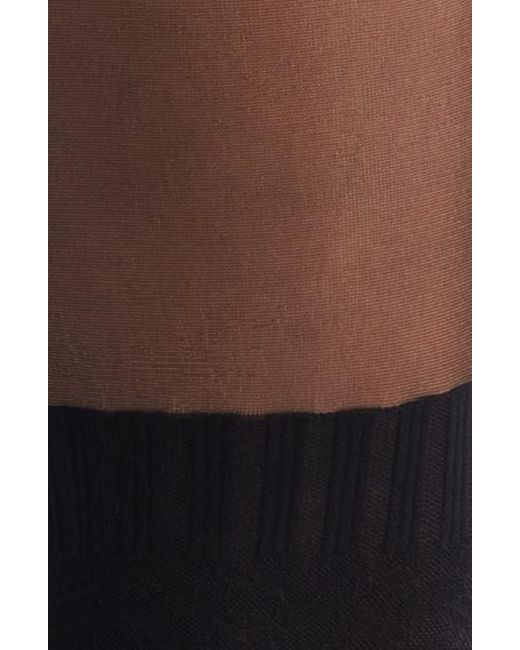 Hue Faux Textured Thigh High Tights in Blue | Lyst