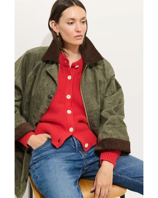 Alex Mill Madison Waxed Cotton Jacket in Green | Lyst