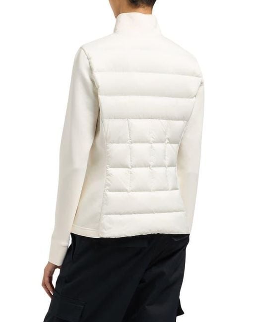 Moose Knuckles Naomi 800 Fill Power Down Hybrid Jacket in White | Lyst