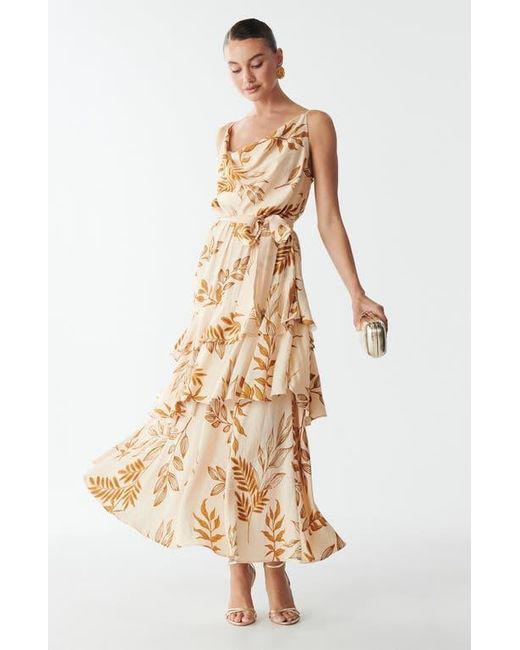 Savel Brianna Midi Dress in Natural | Lyst