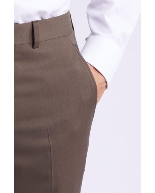 AllSaints Ross Solid Slim Fit Taper Leg Wool Blend Pants in Gray for ...