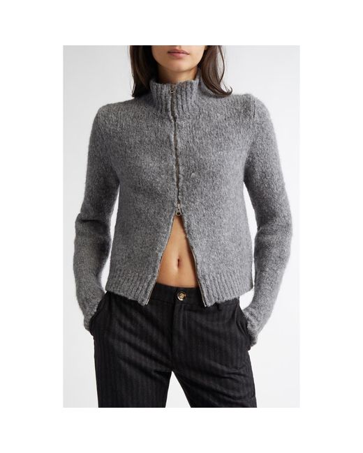 Paloma Wool Stadium Intarsia Zip Cardigan in Gray | Lyst