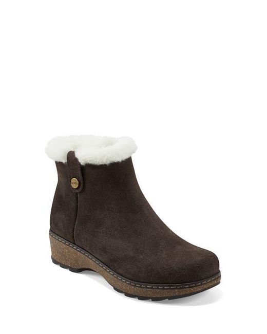 Earth Kim Faux Fur Lined Bootie in Brown | Lyst